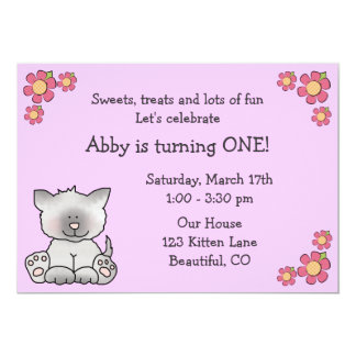 Invitations Chaton, Faire-part Chaton, Cartons d'invitation Chaton