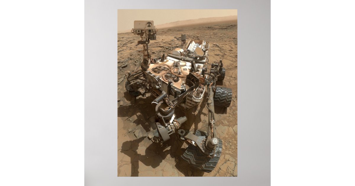Affiche Curiosité Mars Rover | Zazzle.fr