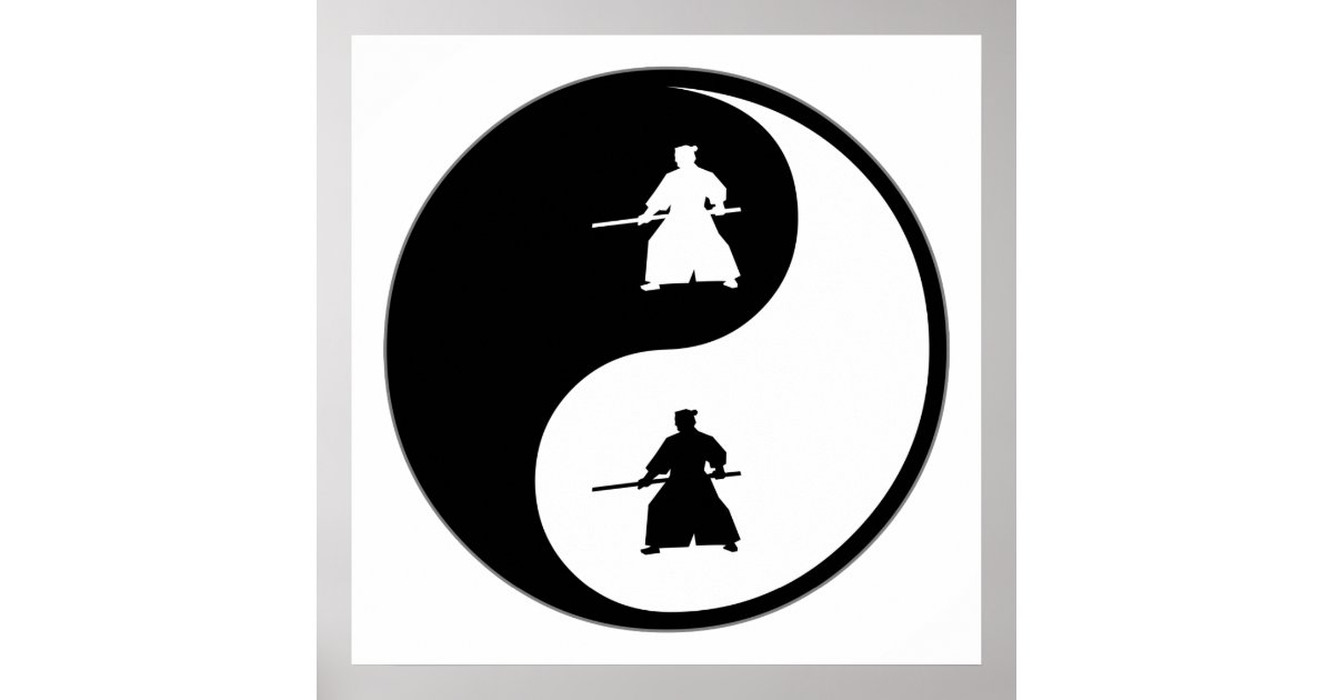 Affiche Yin Yang Aikido | Zazzle.fr