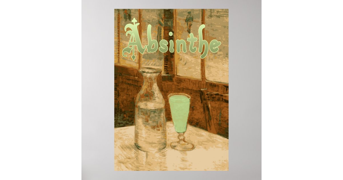 Affiches Absinthe Art Nouveau Advertisement | Zazzle.fr