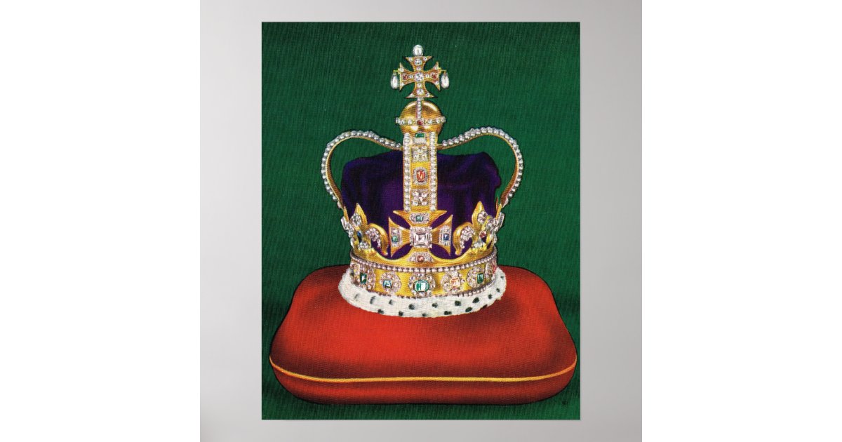 Affiches couronne d'Angleterre | Zazzle.fr
