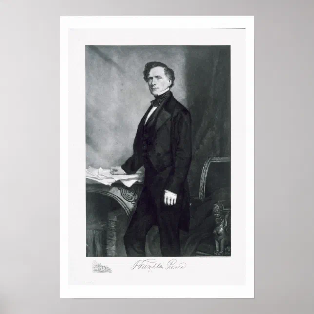 Affiches Franklin Pierce, 14e président des États-Unis | Zazzle.fr