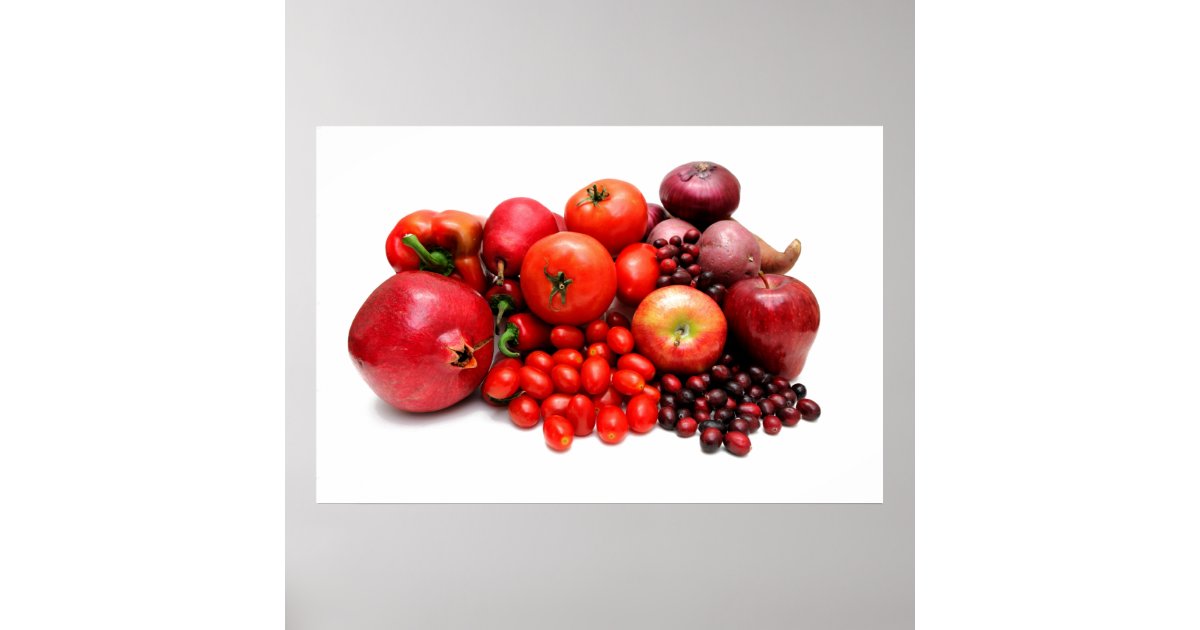 Affiches Fruits Et Légumes Rouges | Zazzle.fr