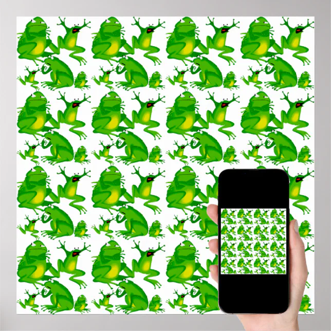 Affiches Funny Frog Emotions Angry Mad Curious Scared Frogs | Zazzle.fr