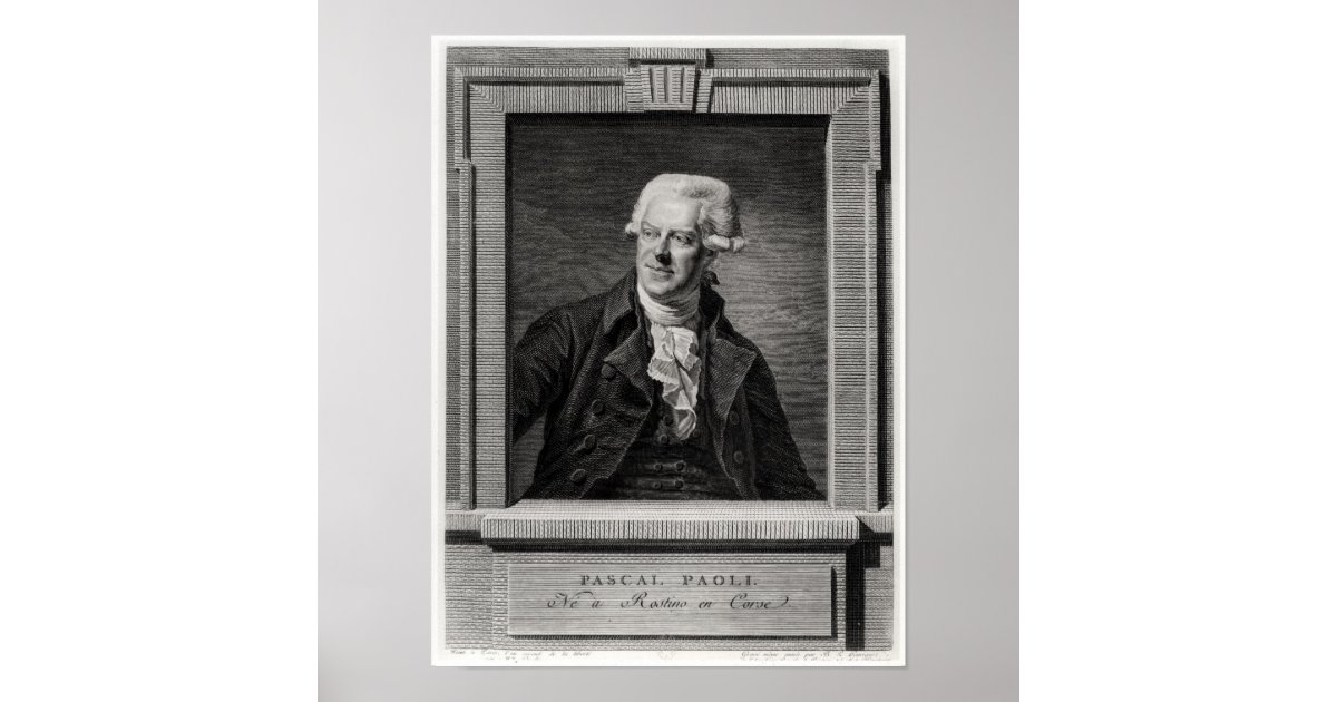 Affiches Portrait de Pascal Paoli | Zazzle.fr