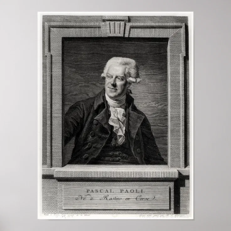 Affiches Portrait de Pascal Paoli | Zazzle.fr