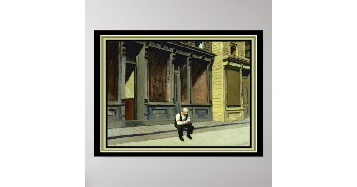 Affiches "Sunday" Edward Hopper 12 x 16 Imprimer | Zazzle.fr