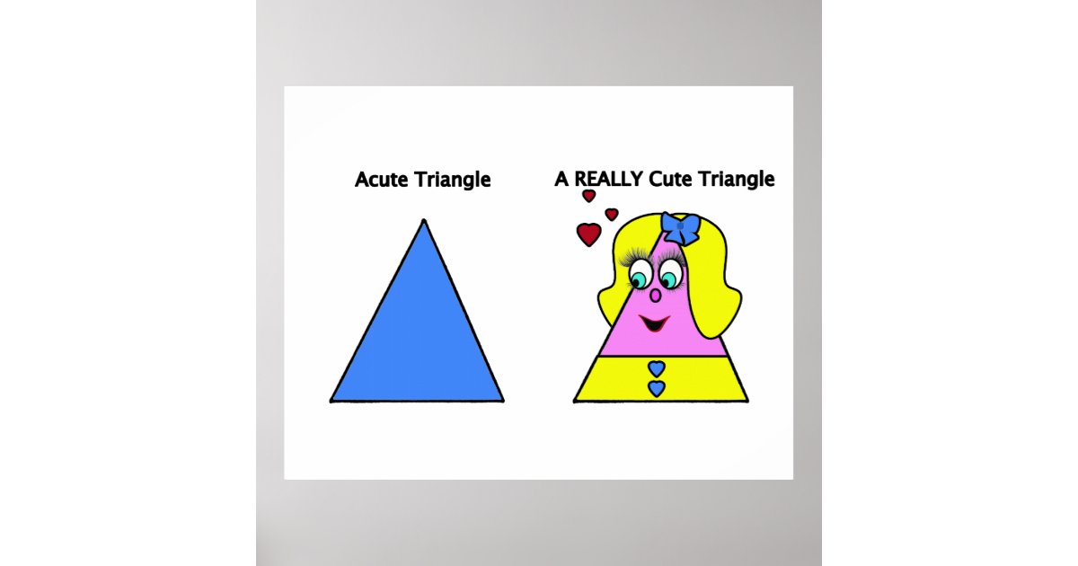 Affiches Triangle Aigu Un Triangle Vraiment Joli | Zazzle.fr