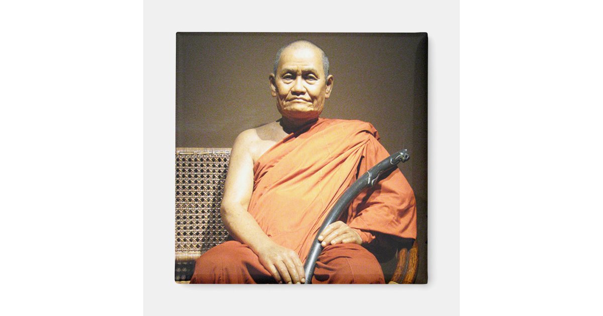 Aimant Luang Poo Cha Subhaddho ... Moine bouddhiste | Zazzle.fr