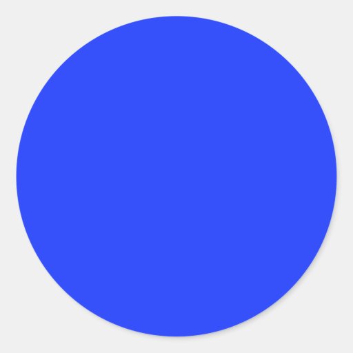 Autocollant rond bleu lumineux | Zazzle
