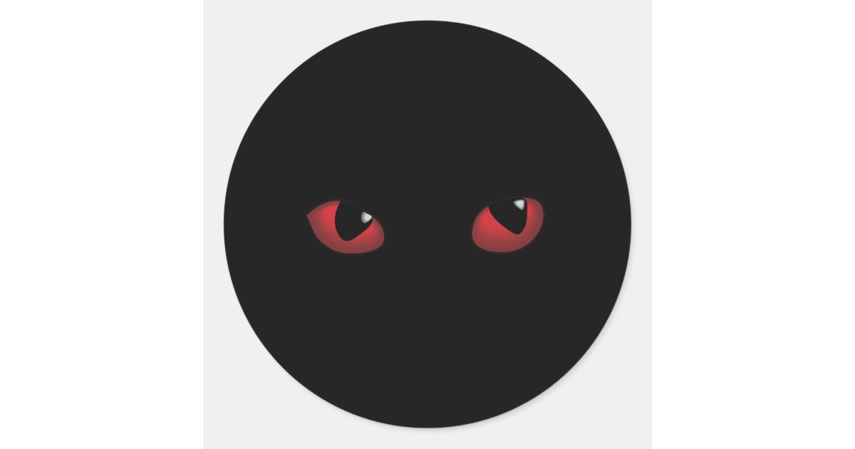 Autocollants effrayants rouges de yeux | Zazzle.fr