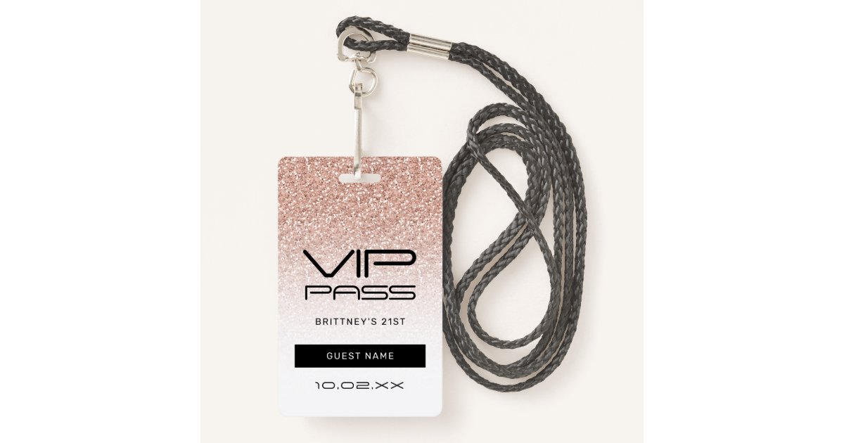 Badge Invitation du VIP Pass 21e réception de la Parties | Zazzle.fr