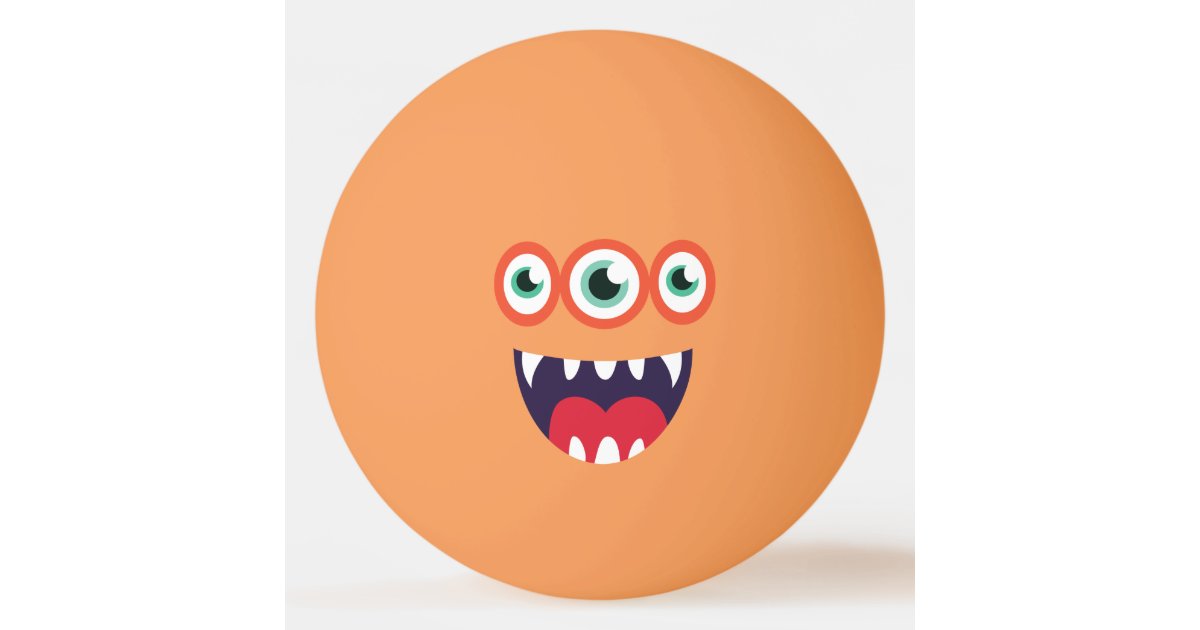 Balle De Ping Pong Amusant Monstre À Trois Étoiles. | Zazzle.fr