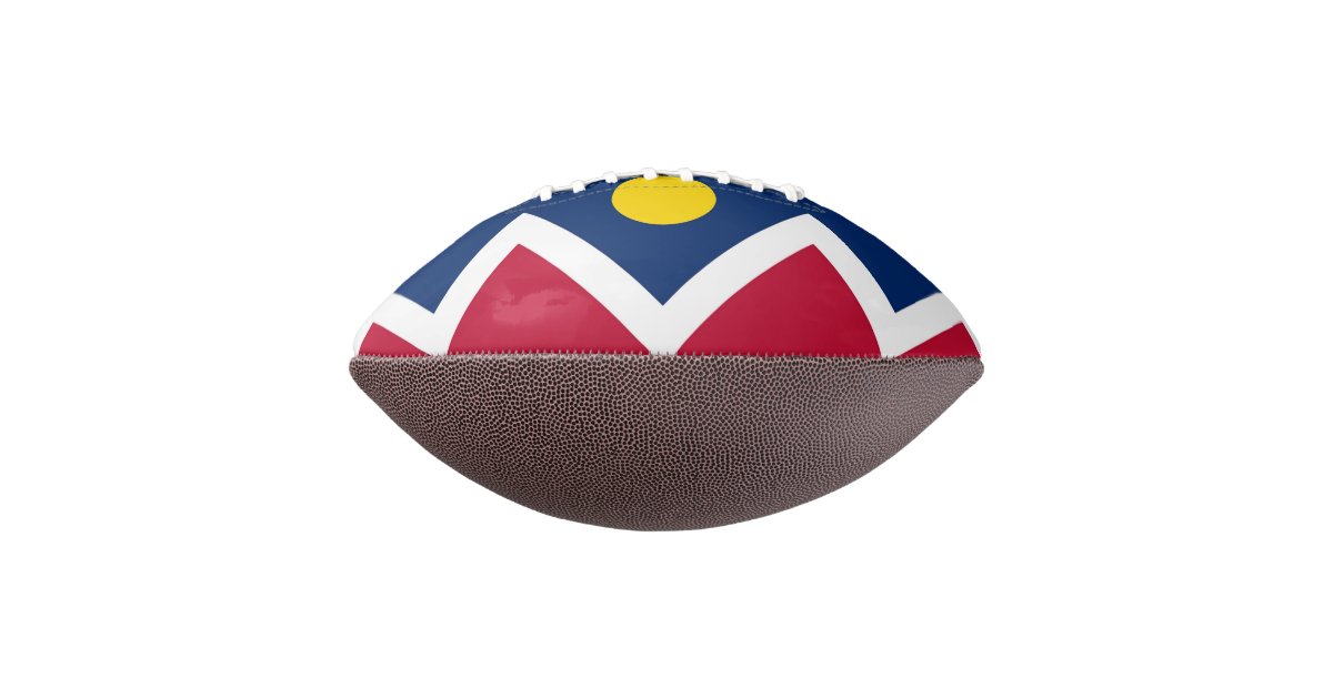 Ballon De Foot Patriotic american football with Denver flag | Zazzle.fr