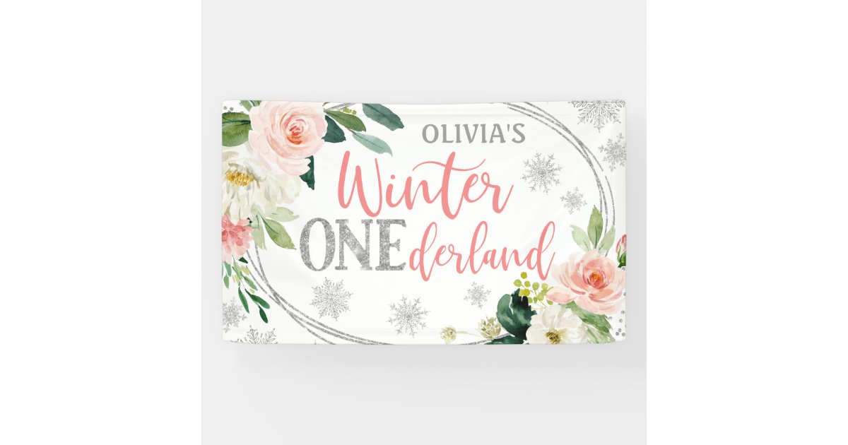 Banderoles Anniversaire de la florale rose argentée de l'Onta | Zazzle.fr