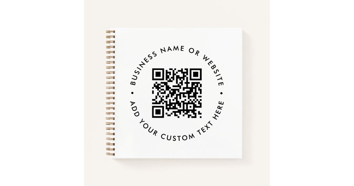 Carnet QR Code Business Modern Clean Minimum White | Zazzle.fr