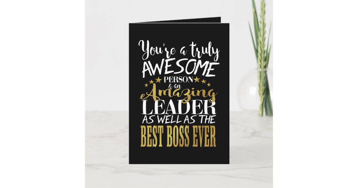 Carte BOSS appréciaction-MERCI BOSS "super patron | Zazzle.fr