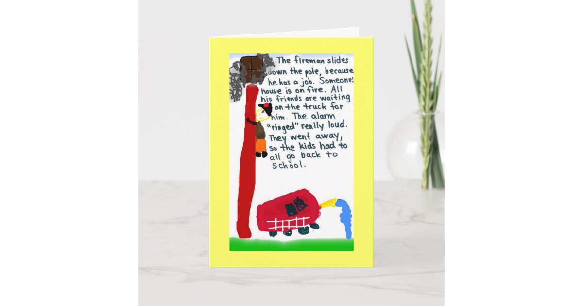 Carte De Remerciements pompier | Zazzle.fr