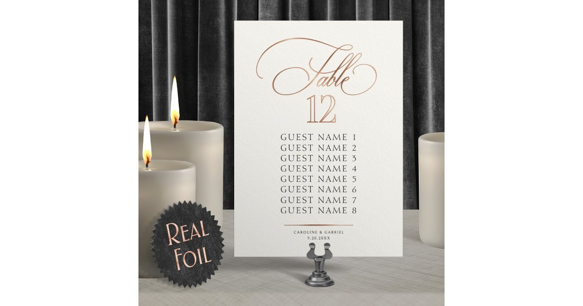 Carte de Siège en Écriture Calligraphique | Zazzle.fr