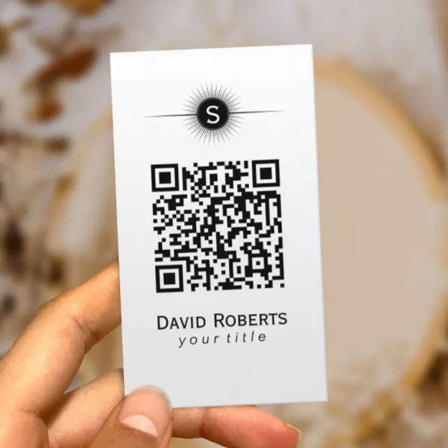 Carte De Visite Code QR moderne Simple Plain | Zazzle.fr