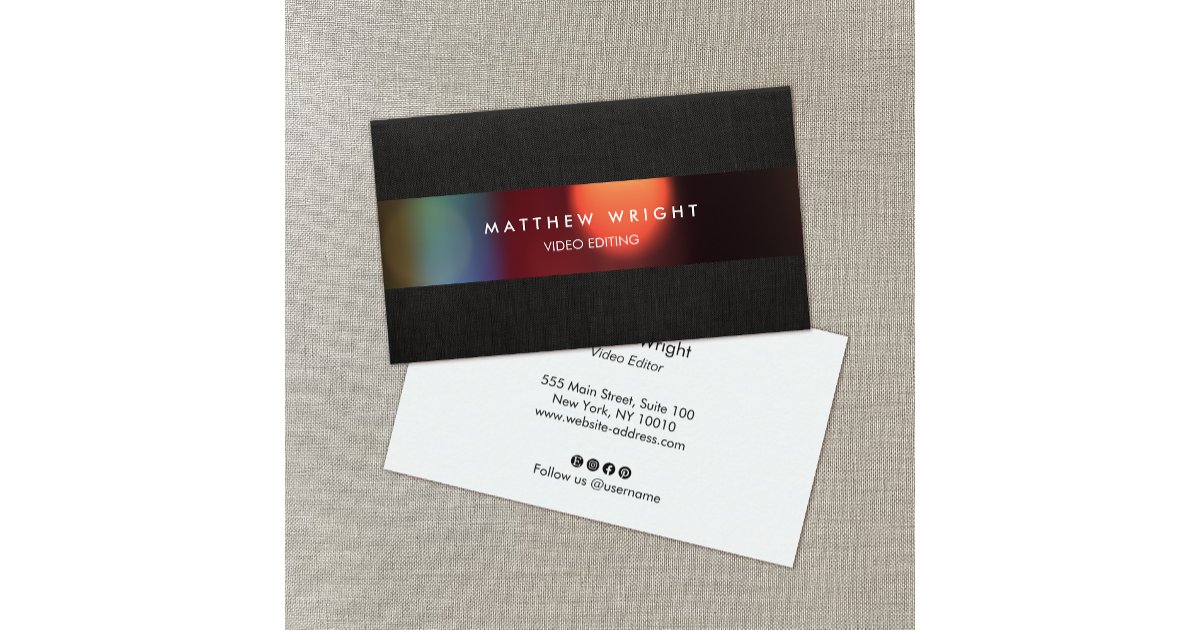 Carte De Visite Film cinématographique de l'éditeur vidéo | Zazzle.fr