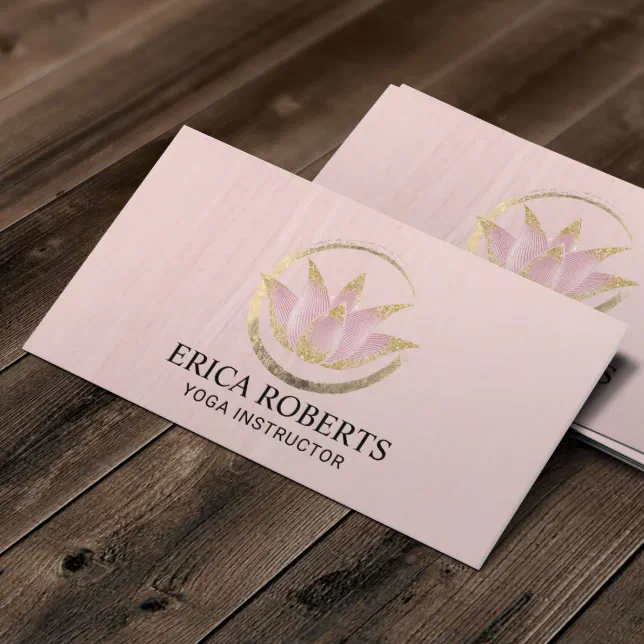 Carte De Visite Instructeur De Yoga Lotus Fleur Or Reiki Cercle Ze Zazzlefr