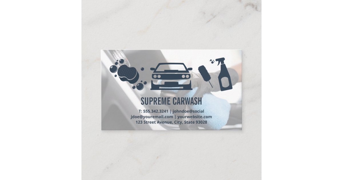 Carte De Visite Lavage de voiture et détails | Nettoyages intérieu ...