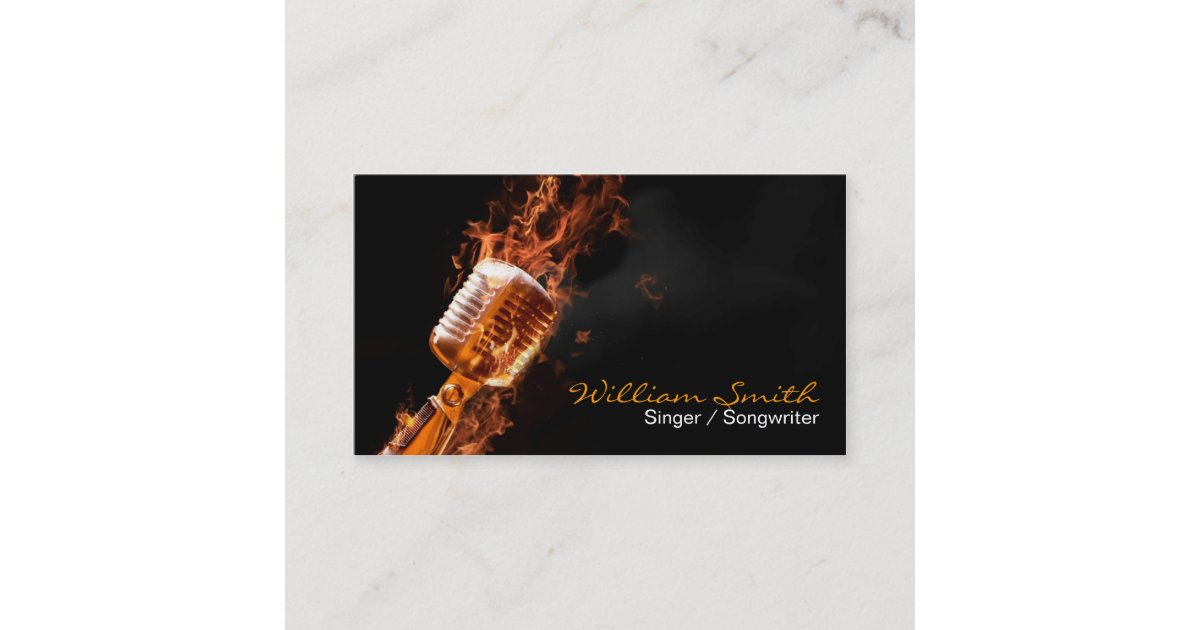 Carte De Visite Singer Business card | Zazzle.fr
