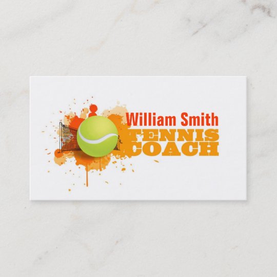 Carte De Visite Tennis Coach | Zazzle.fr