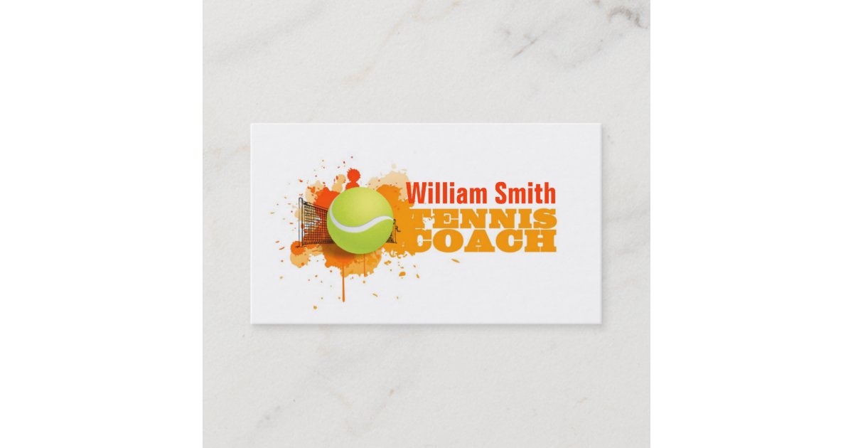 Carte De Visite Tennis Coach | Zazzle.fr