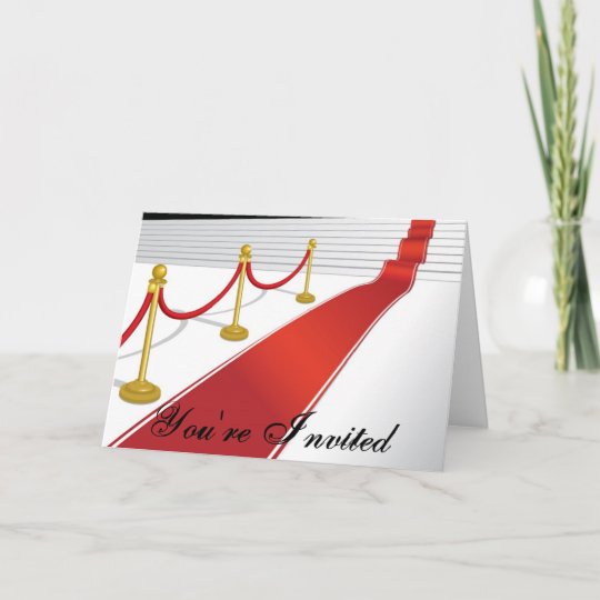 Carte d'invitation de tapis rouge | Zazzle.fr