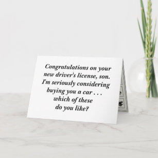 Cartes de vœux Permis Conduire | Zazzle.fr