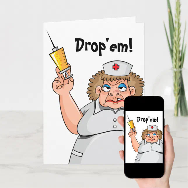 Carte Funny Nurse Merci Humoristique Nurse Humour Merci | Zazzle.fr