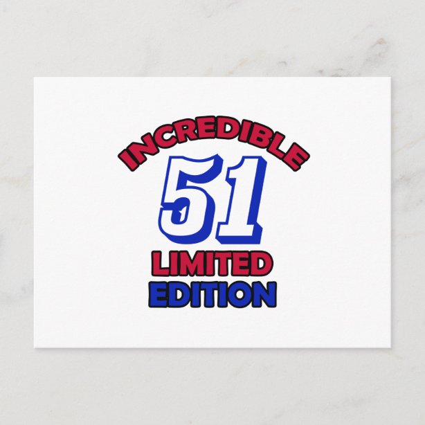 Cartes postales Anniversaire 51 Ans originales | Zazzle.fr