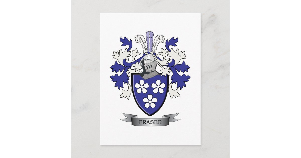 Carte Postale Armoiries de la famille Fraser | Zazzle.fr