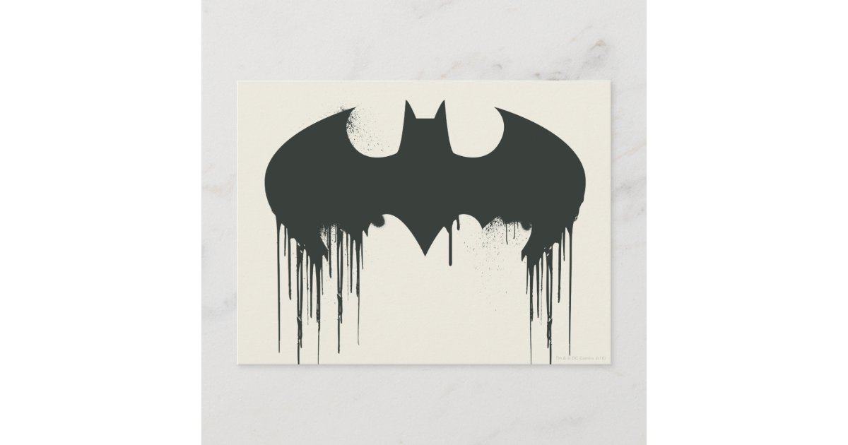 Carte Postale Batman Symbol | Spraypaint Logo | Zazzle.fr
