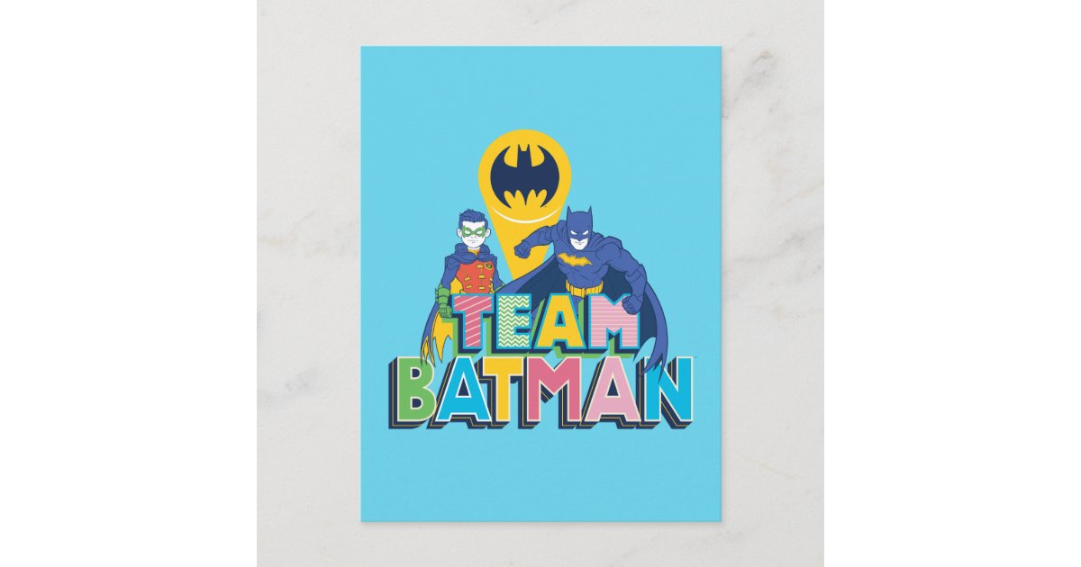 Carte Postale Batman | Team Batman | Zazzle.fr