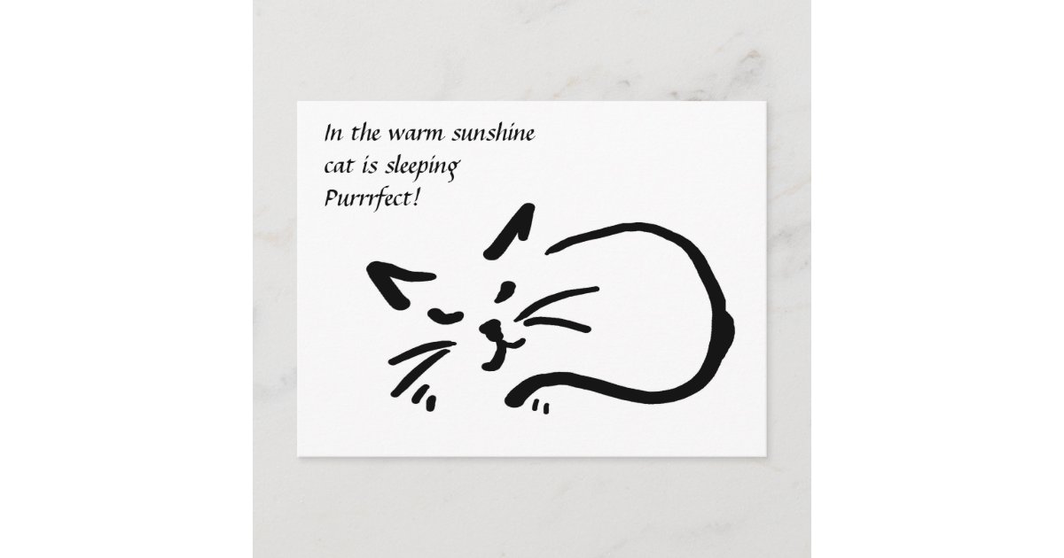 Carte Postale Chat haiku | Zazzle.fr