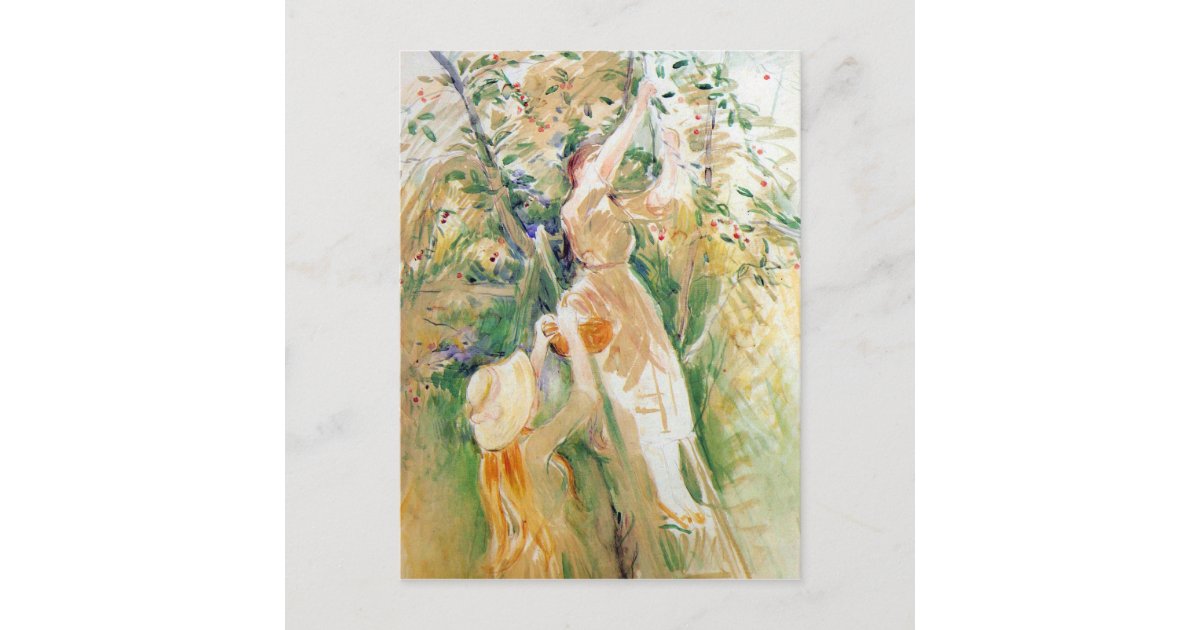 Carte Postale Cherry Tree, étude de Berthe Morisot | Zazzle.fr