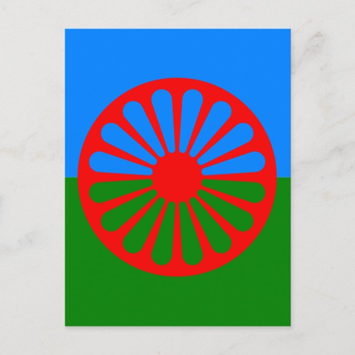 Carte Postale Drapeau tzigane romani officiel | Zazzle.fr