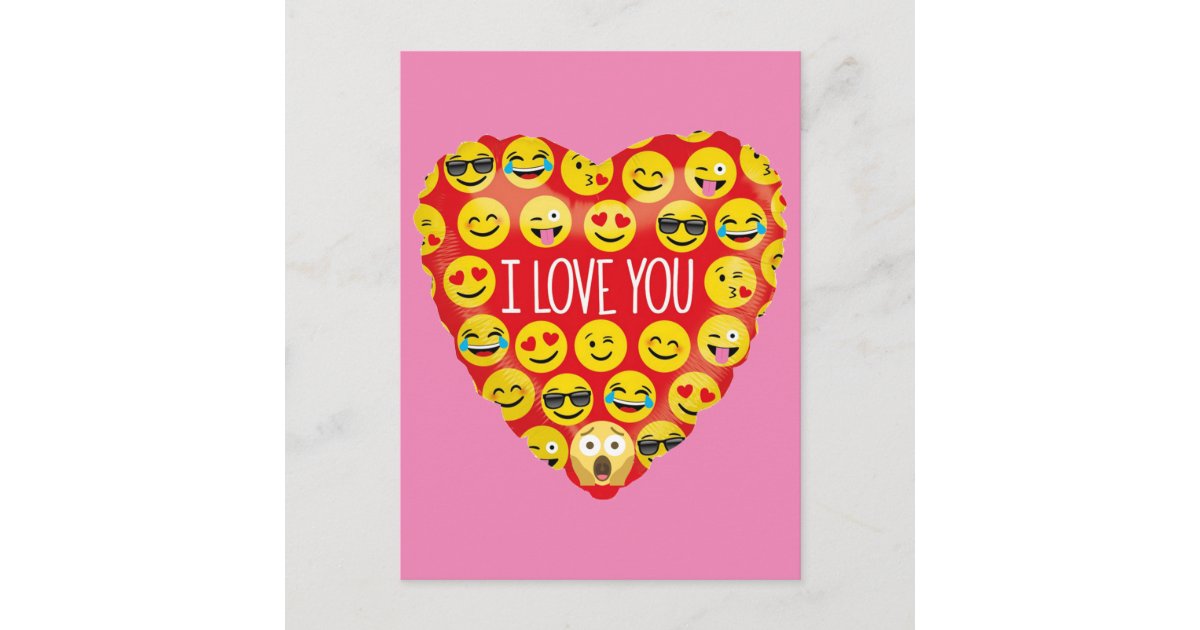Carte Postale Extraordinaire Je t'aime Emoji Cadeau | Zazzle.fr