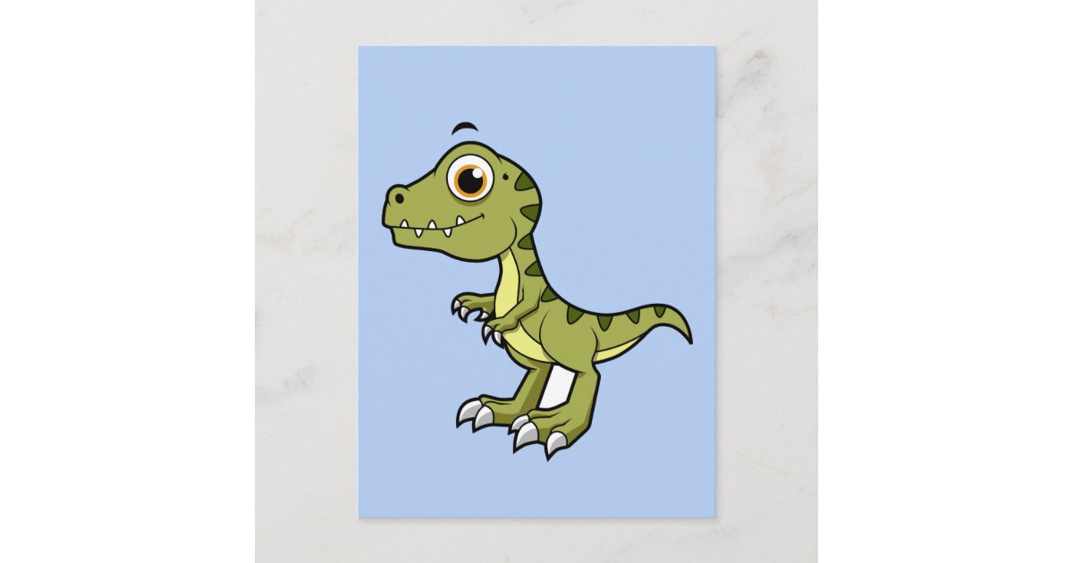 Carte Postale Illustration mignonne d'un Tyrannosaurus Rex. | Zazzle.fr