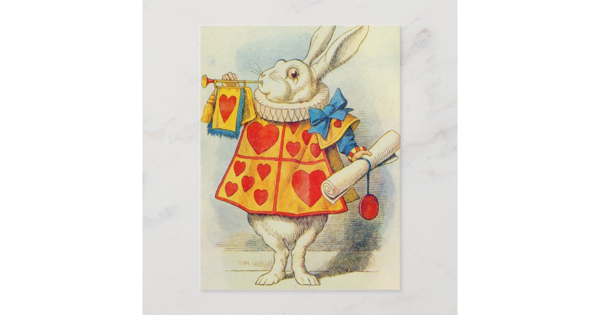 Carte Postale John Tenniel | Le lapin blanc | Zazzle.fr