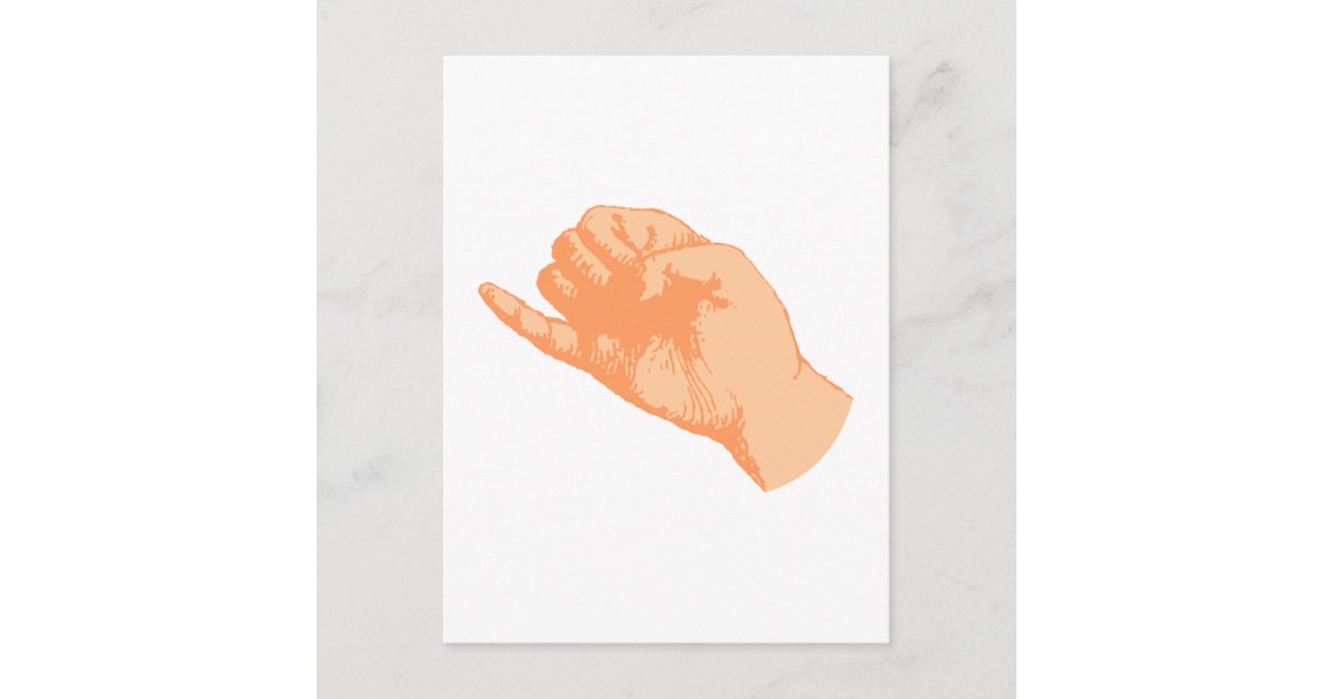 Carte Postale Kleiner main doigt petit doigt pinkie pinky | Zazzle.fr