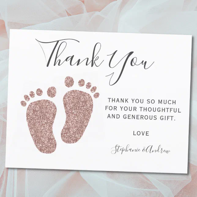 Carte Postale Pieds de Parties scintillant rose vif Baby shower | Zazzle.fr