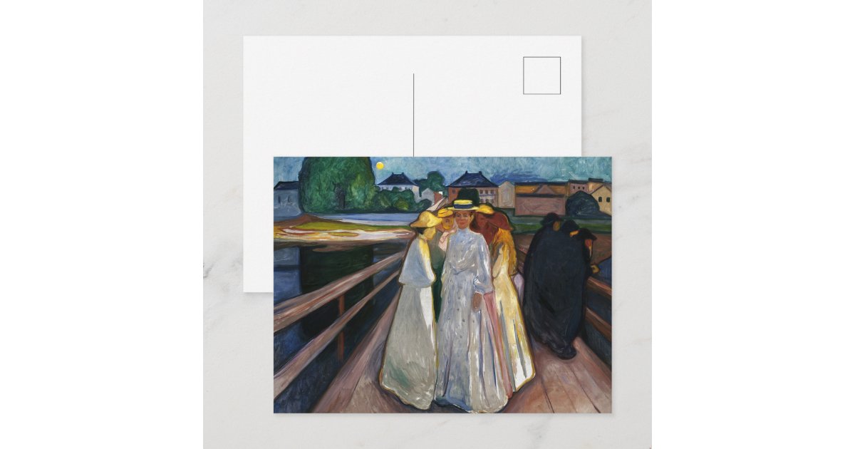 Carte Postale The Ladies On the Bridge (1903) par Edvard Munch | Zazzle.fr