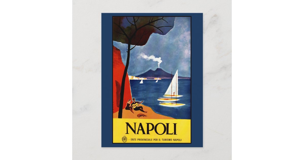 Carte Postale Vintage Napoli (Naples) Italy postcard | Zazzle.fr