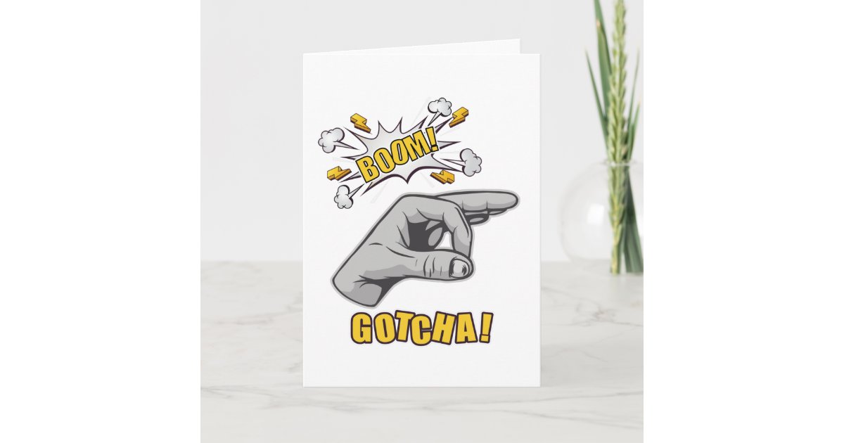 Carte Prank Prank de mème de mème main de doigt de Gotch | Zazzle.fr