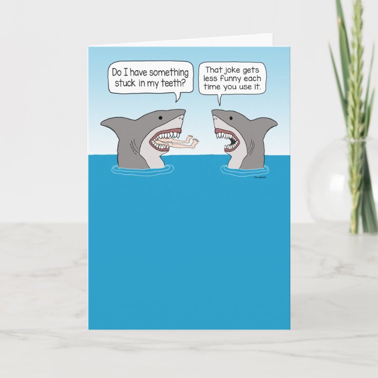 Carte Un requin drôle qui fait une mauvaise blague Anniv | Zazzle.fr