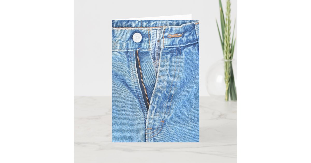 Carte unzipped jeans greeting card | Zazzle.fr